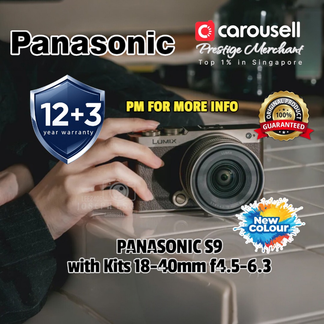 NEW COLOUR (Titanium Gold) PANASONIC S9 with Kits 18-40mm f4.5-6.3 Mirrorless camera |Panasonic ...