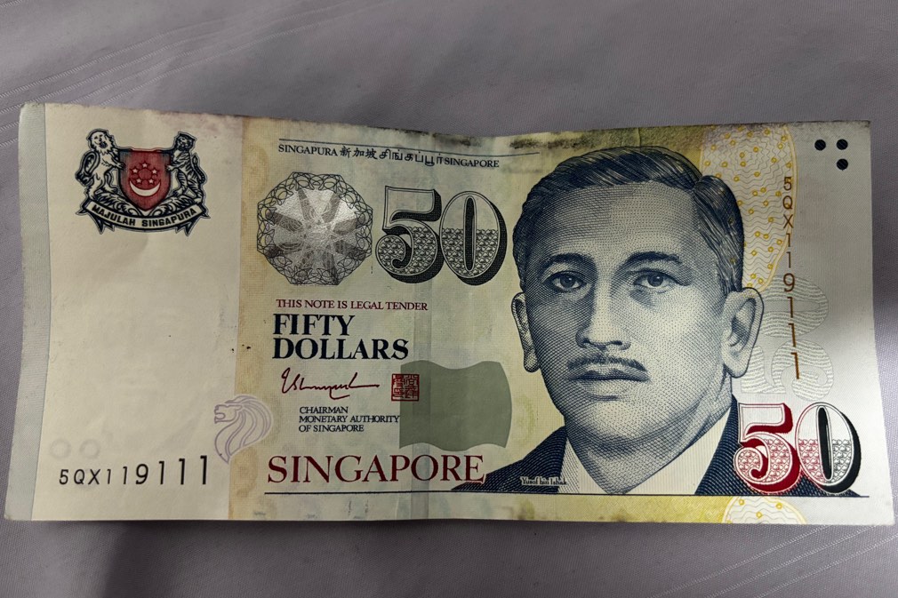 Nice number note SGD $50, Hobbies & Toys, Memorabilia & Collectibles ...