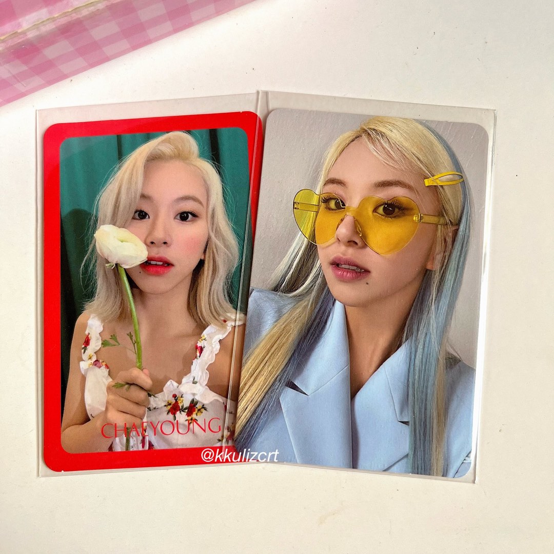 official twice set photocard pc chaeyoung specs formula of love fol full heart yellow glasses ...