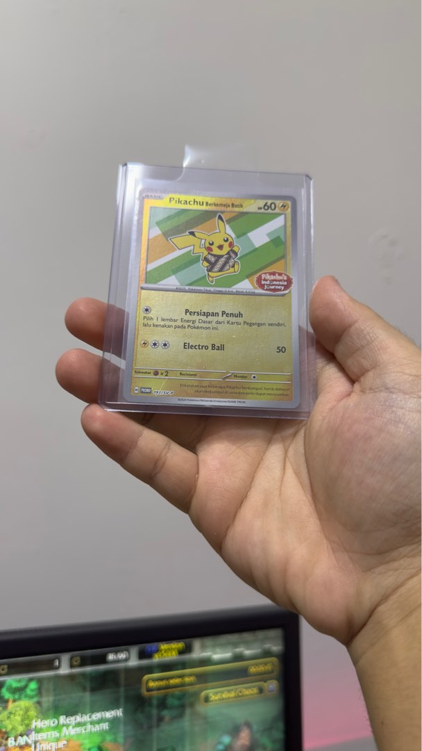 Pokemon Pikachu Batik Indonesia Journey Holo Trading Card, Hobbies ...