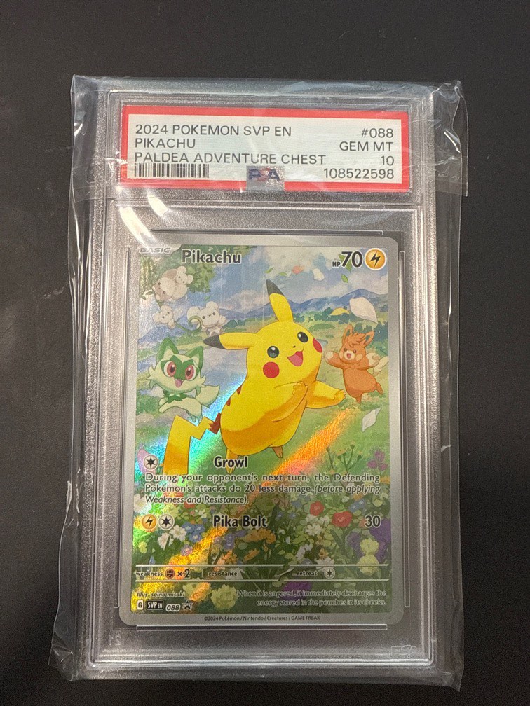 Pokemon Pikachu Paldea Adventure Chest svp 088 promo PSA 10, Hobbies ...