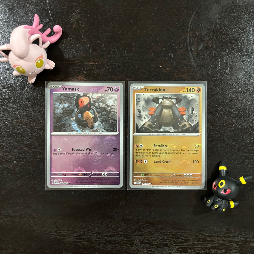 Pokemon TCG White Flare Pokeball Yamask & Terrakion, Hobbies & Toys ...