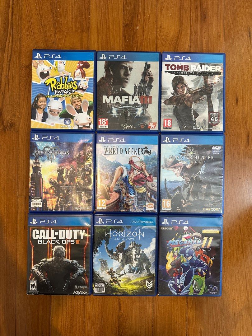 PS4 game Rabbids invasion / Mafia 3 / Tomb raider definitive / Kingdom ...