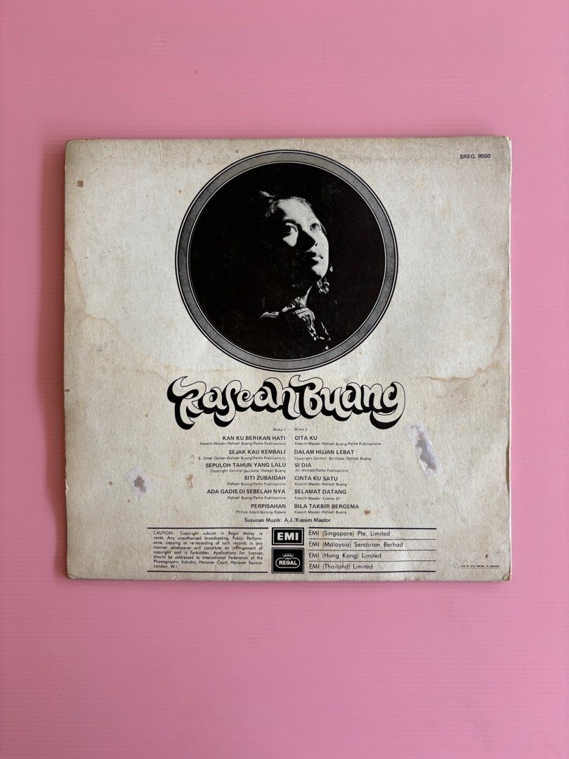 Rafeah Buang Kan Ku Berikan Hati Album Piring Hitam Melayu LP Record ...