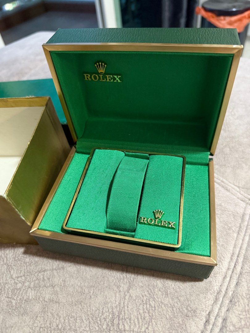 Rolex Vintage Watch Box Bufkor Raw Silk, Furniture & Home Living, Home ...