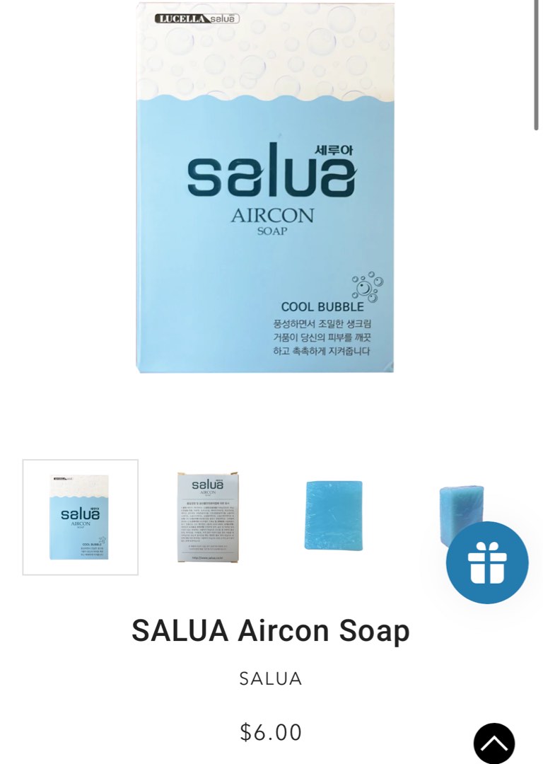 SALUA Soap Bar Aircon cooling, Beauty & Personal Care, Bath & Body ...