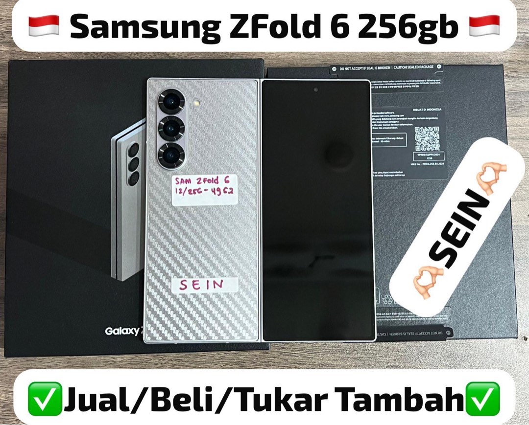 Samsung Zfold 6 12/256 Gb Silver Shadoow Resmi indo, Telepon Seluler ...