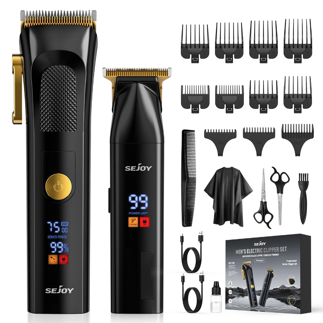 Sejoy Professional Combo Kits Cordless for Men 3th Gear Hair Clipper ...