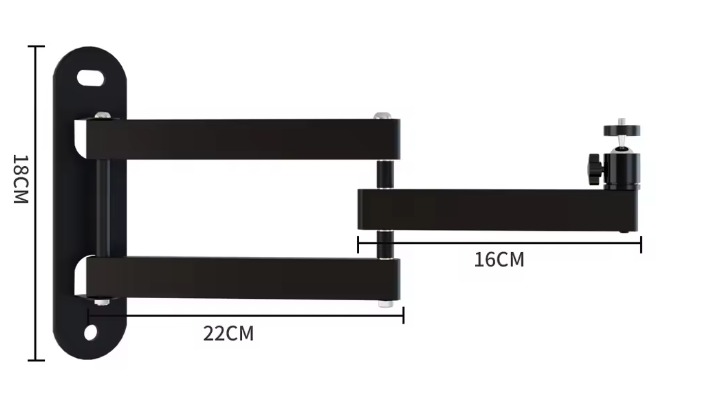 Wall Mount Boom Arm with Ballhead for Studio lights & monitor ...