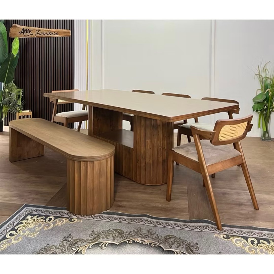 Wooden Dining Table 8 Seater, Furniture & Home Living, Furniture ...