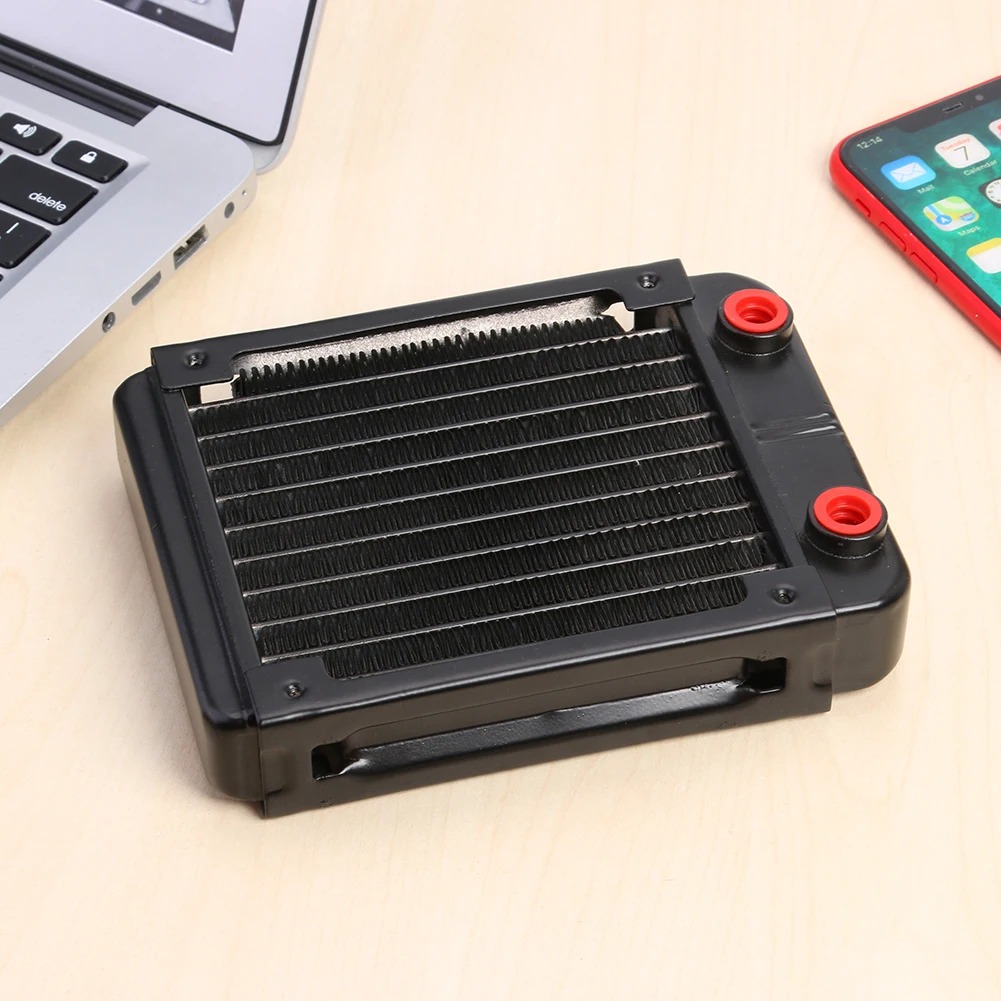 120mm Water Cooling Radiator G1/4 Thread Heat Row Radiator 10 Pipe PC ...