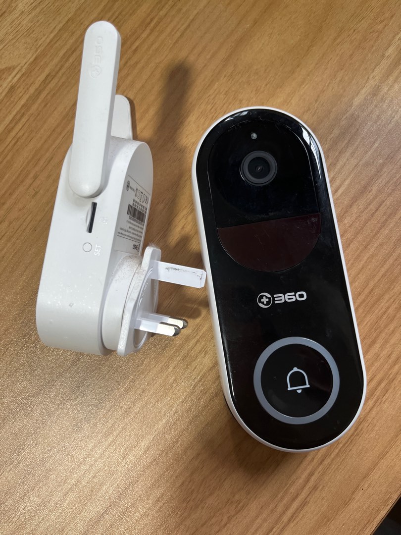 360 Smart Video Doorbell with WiFi Extender, Furniture & Home Living ...