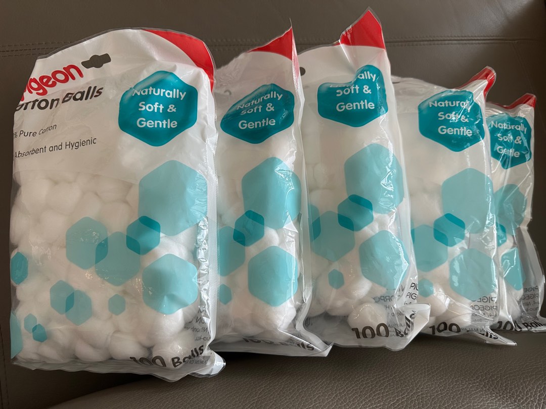 7 packets of Pigeon Cotton Balls - 100% Pure Cotton, Babies & Kids ...