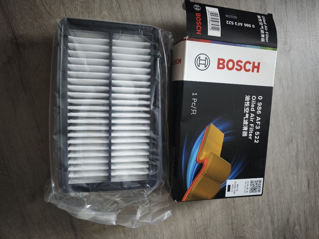 Bosch 0 986 AF3 522 Oiled Air Filter for Honda Jade, Car Accessories ...