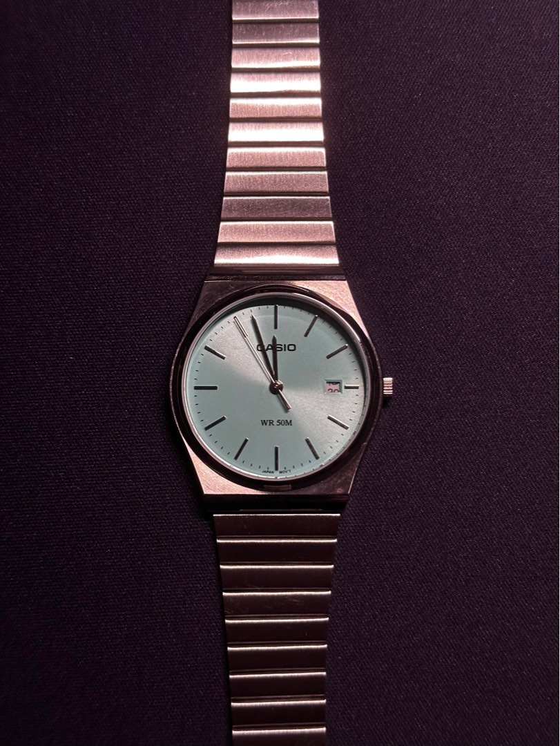 Casio MTP-B145D Tiffany Blue Dial, Men's Fashion, Watches & Accessories ...