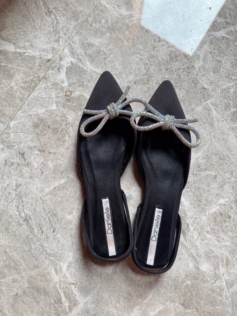 Daniella slingback flat mules 1cm (hitam) HARGA NETT!!, Fesyen Wanita ...