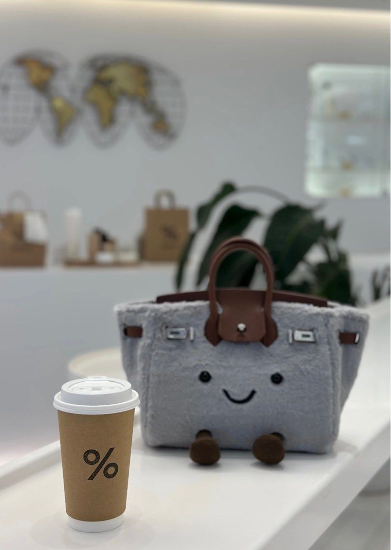 Fluffy JellyCat Birkin Bag 🤎, Women's Fashion, Bags & Wallets, Shoulder ...
