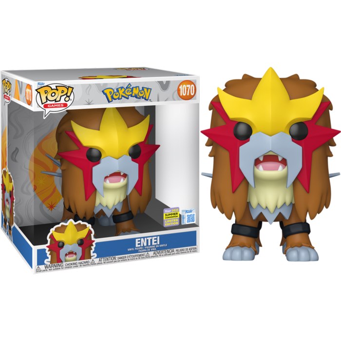 Funko Pop! Games: Pokemon - Entei 10" Jumbo (2025 Summer Convention ...