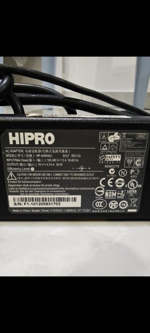 HIPRO AC Adapter HP-A0904A3, Computers & Tech, Parts & Accessories ...