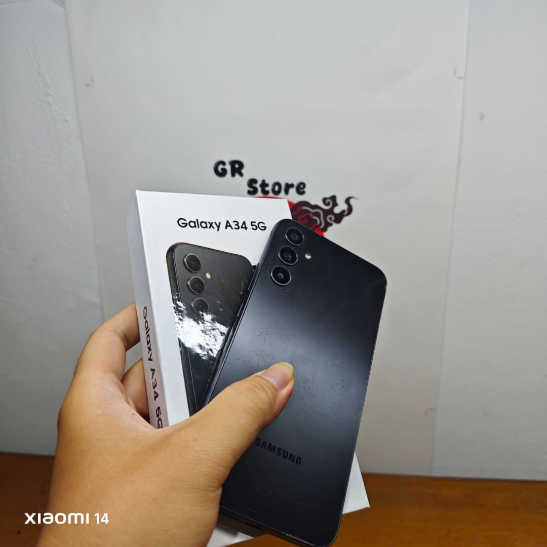 HOT SALE! SAMSUNG GALAXY A34 8/256 BLACK NO MINUS SEIN LENGKAP DUS ...