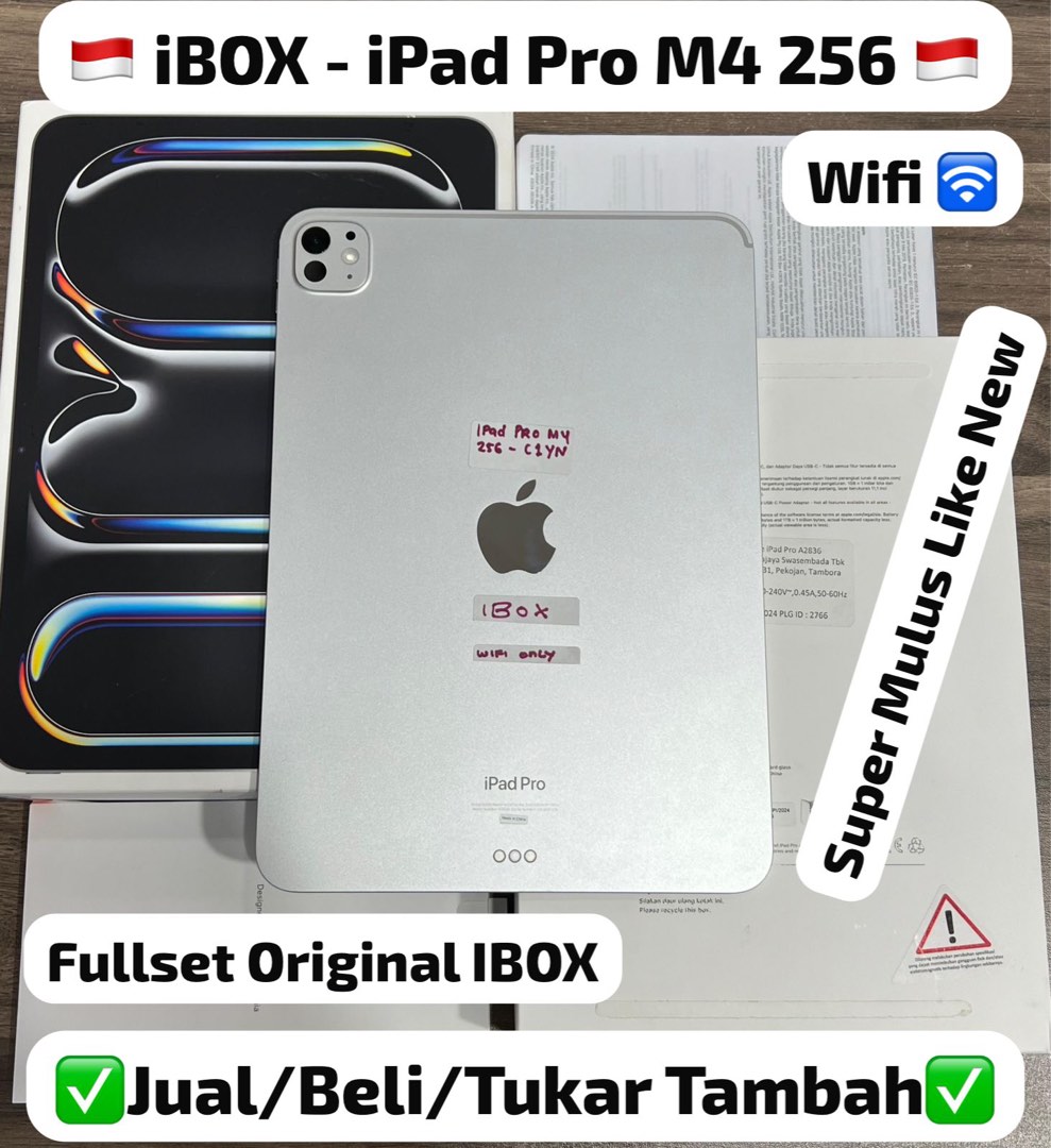 Ipad Pro M4 256 Gb 11 inch Silver Ibox Resmi, Telepon Seluler & Tablet ...