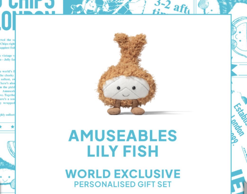 Jellycat Fish and Chips London exclusive, 興趣及遊戲, 玩具 & 遊戲類 - Carousell