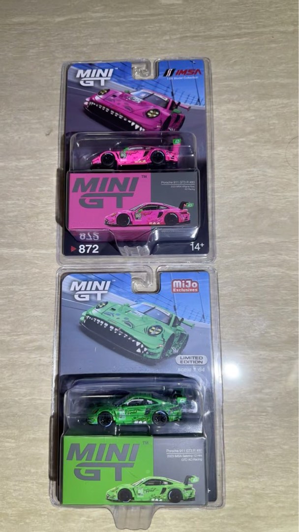 Mini GT Porsche 911 GT3 R IMSA Pink / Green ROXY, Hobbies & Toys, Toys ...