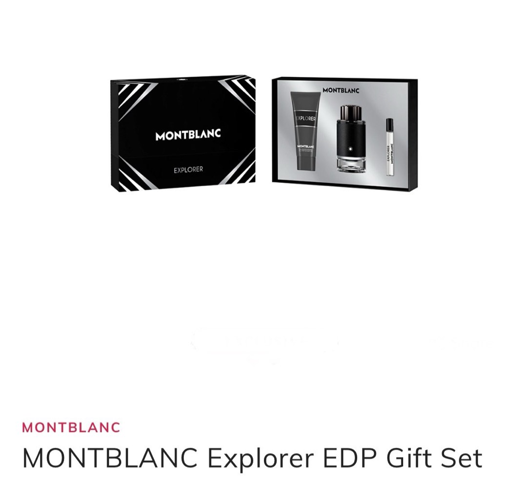 Mont blanc explorer gift set, Beauty & Personal Care, Fragrance ...