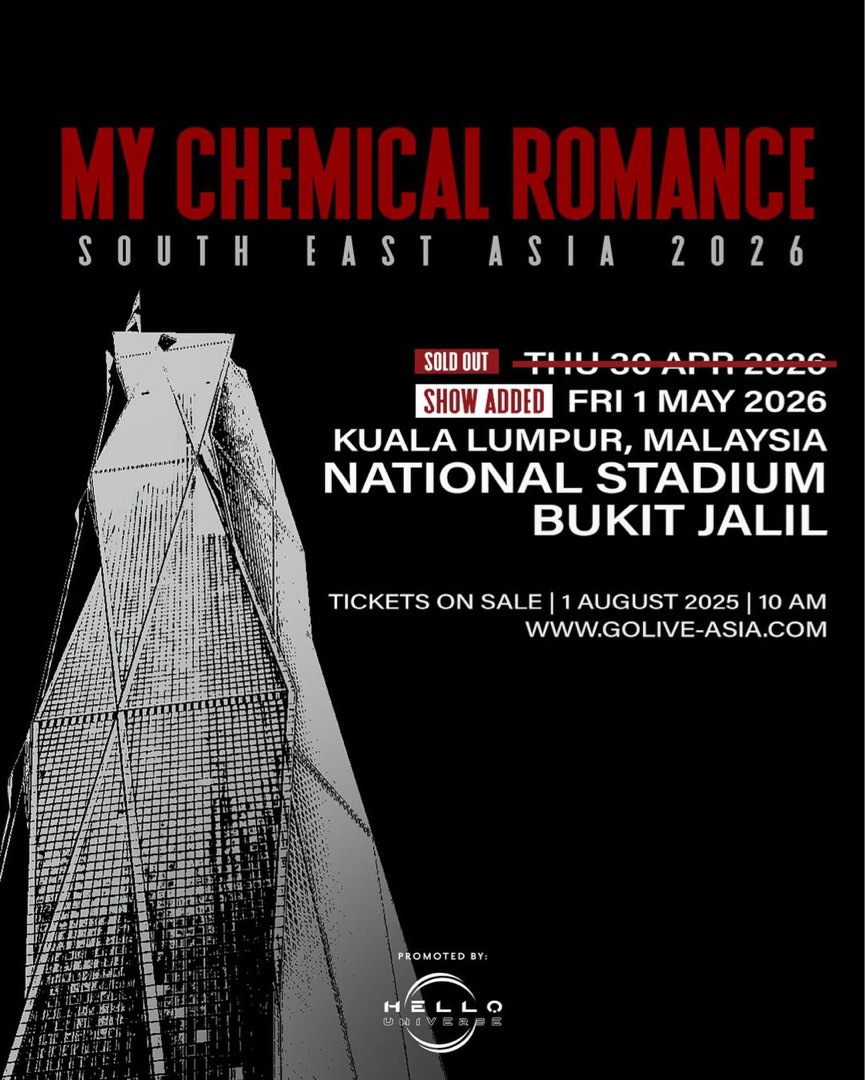 🇲🇾My Chemical Romance MCR Concert KL Kuala Lumpur Malaysia National ...