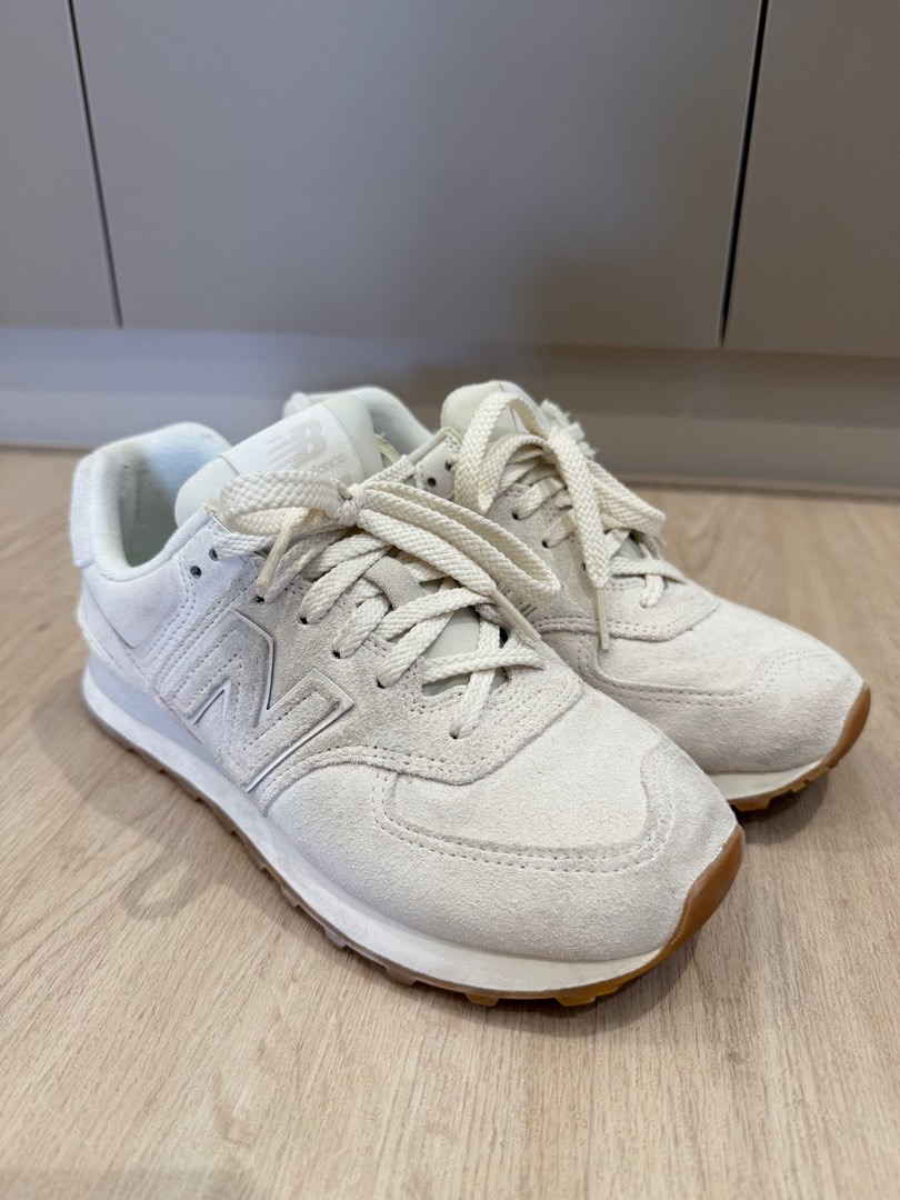 New Balance 574 - Cream White, Women's Fashion, Footwear, Sneakers on ...