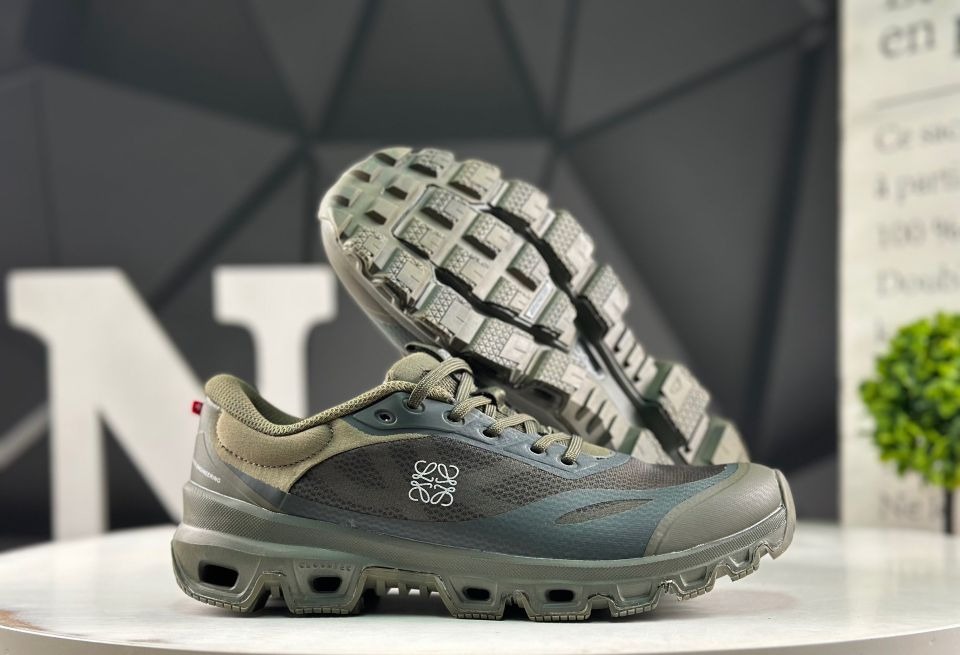 On x LOEWE Cloudventurure Hiking Shoes - Green, Luxury, Sneakers ...