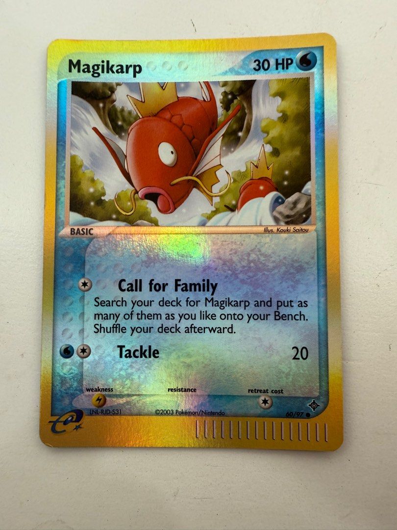 Pokemon Magikarp 60/97 EX Dragon vintage 2003 Reverse Holo Card TCG ...