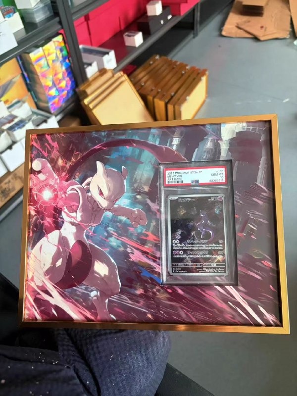 Pokemon PTCG Custom Mewtwo PSA Display Frame Extended Art, Hobbies ...