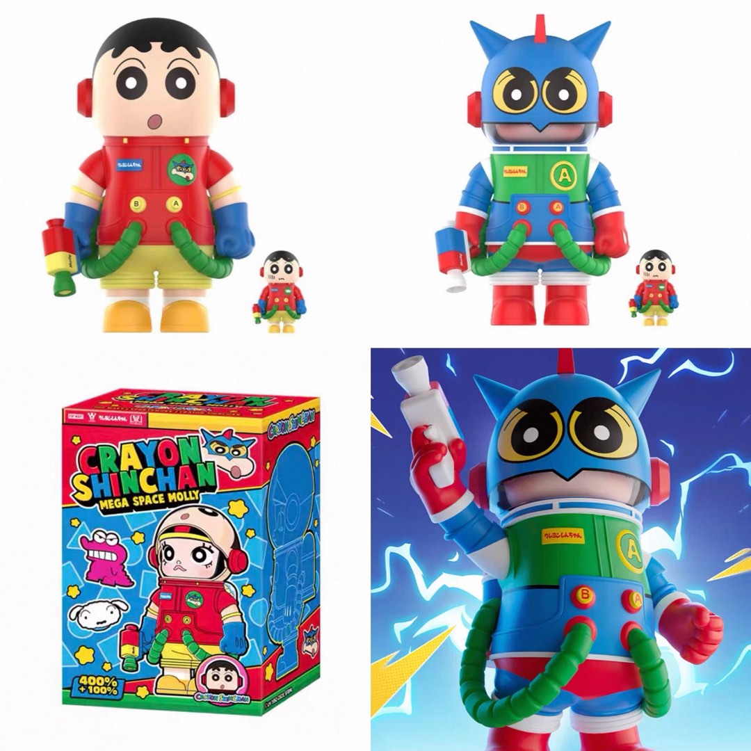POPMART CRAYON SHINCHAN MEGA SPACE MOLLY 400% +100% (2 IN 1 box ...