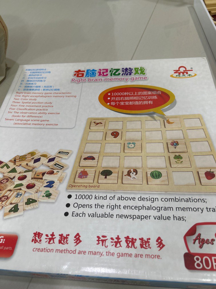 Right brain memory game, Hobbies & Toys, Toys & Games on Carousell