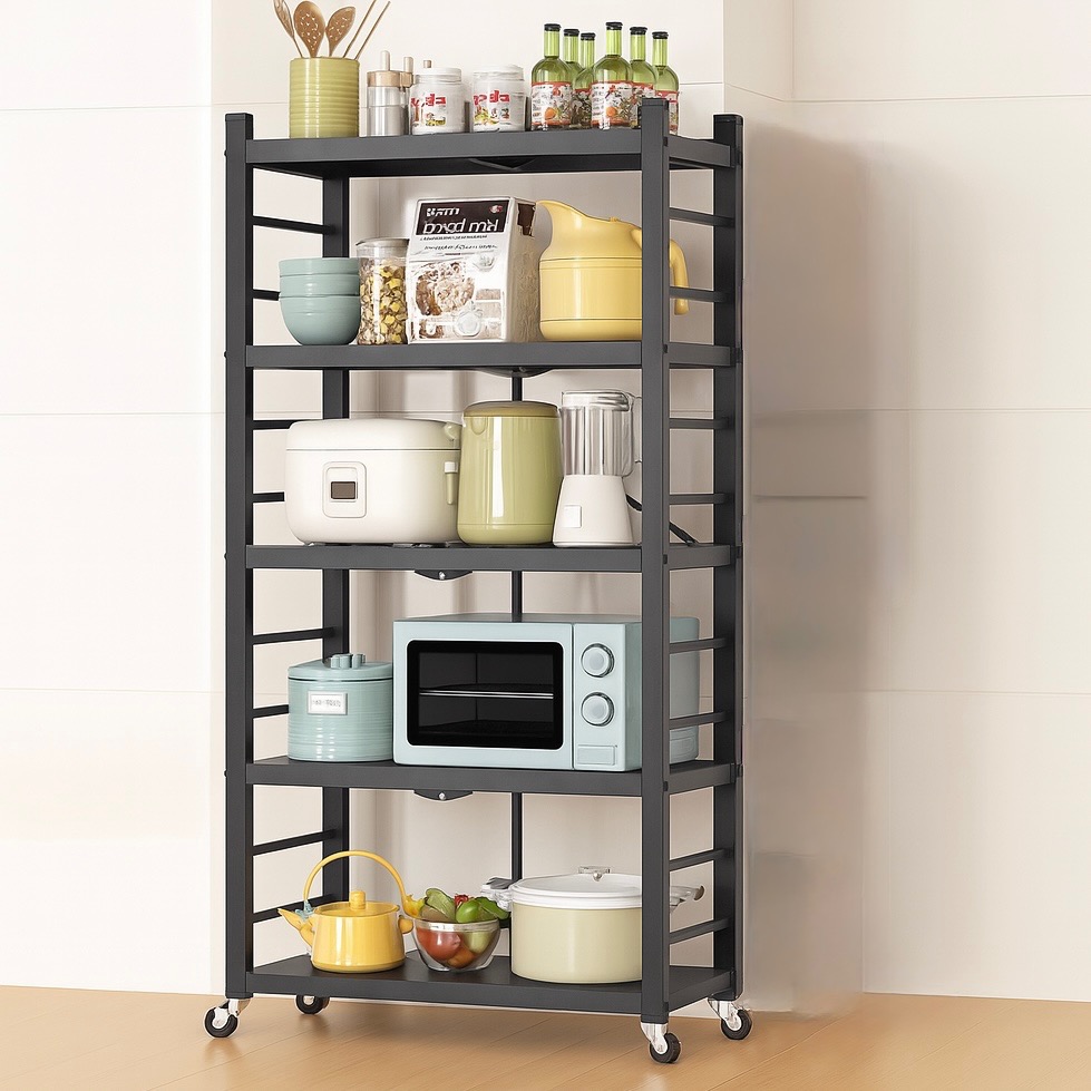Rolling Kitchen Shelf Rack | Heavy Duty Storage Rack | Multipurpose ...