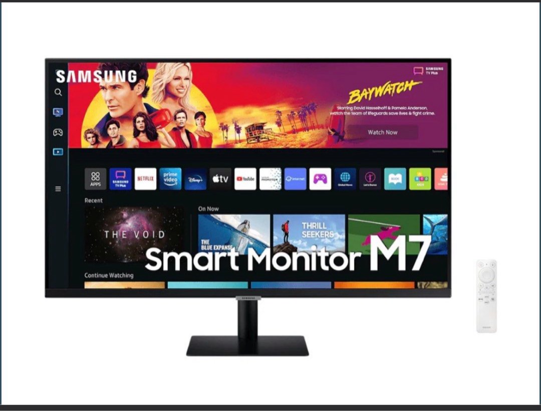 Samsung 32” M7 Smart Monitor. (+Philips LED PC Screen Lights), 電腦＆科技, 電腦周邊及配件, 電子屏幕 - Carousell