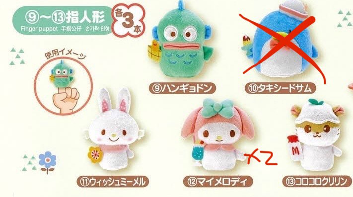 Sanrio Kuji Finger Puppets, Hobbies & Toys, Toys & Games on Carousell
