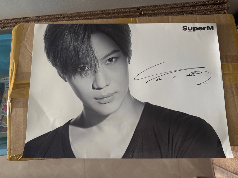 Taemin SuperM Signed Poster, Hobbies & Toys, Memorabilia & Collectibles ...