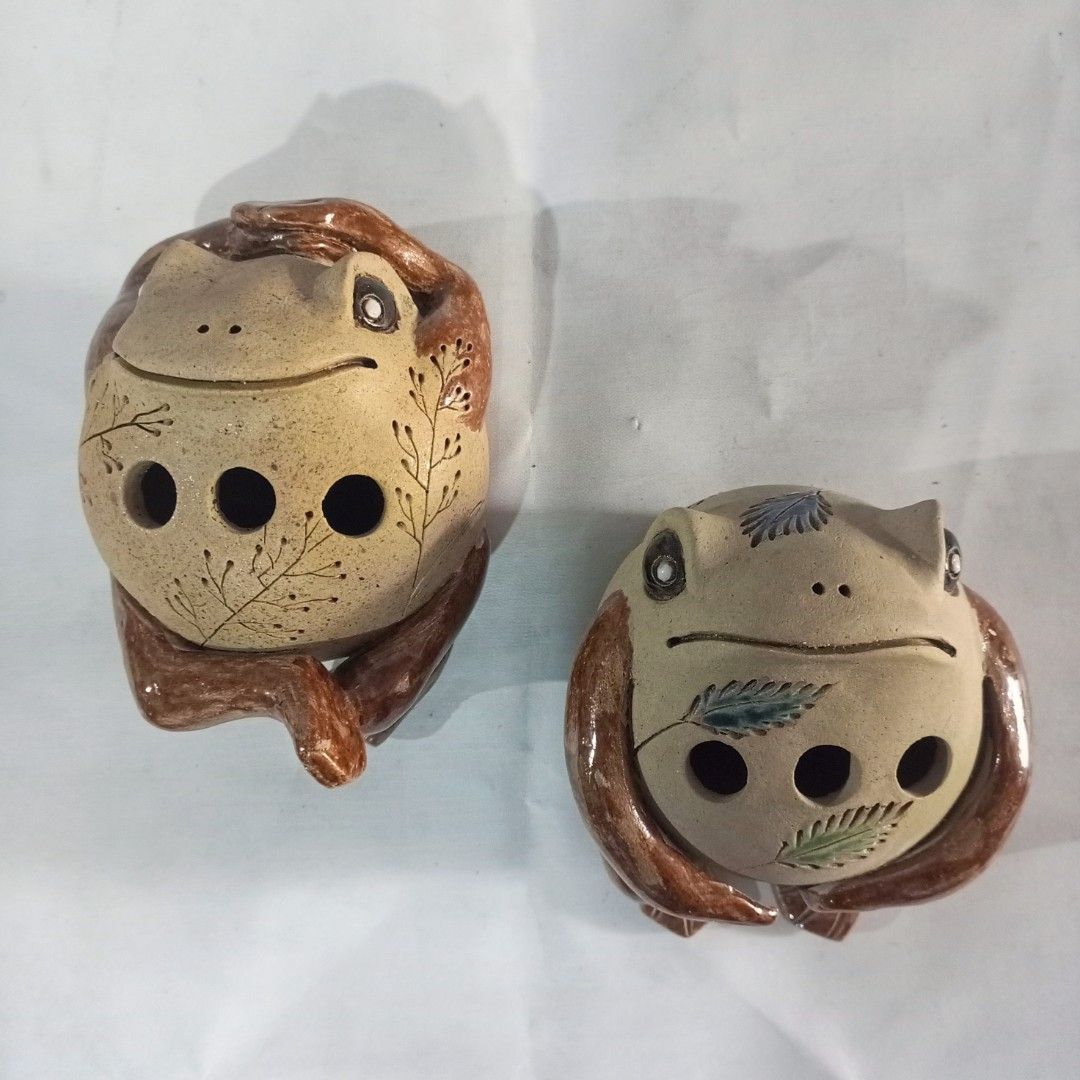 Tempat Pensil/Pulpen Keramik Meja Rupa Katak Bersantai Dekorasi ...