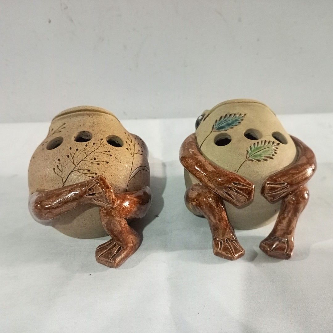 Tempat Pensil/Pulpen Keramik Meja Rupa Katak Bersantai Dekorasi ...