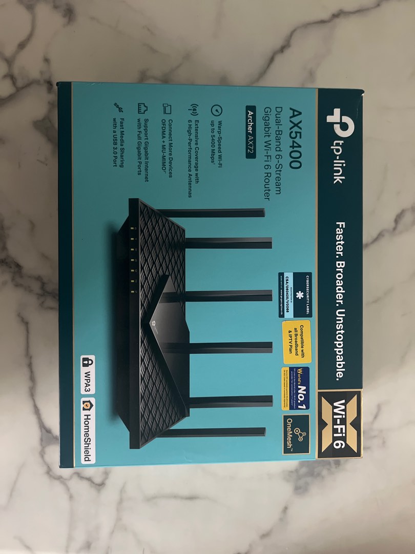 TP-Link Archer AX5400 Dual-Band Wi-Fi 6 Router, Computers & Tech, Parts ...