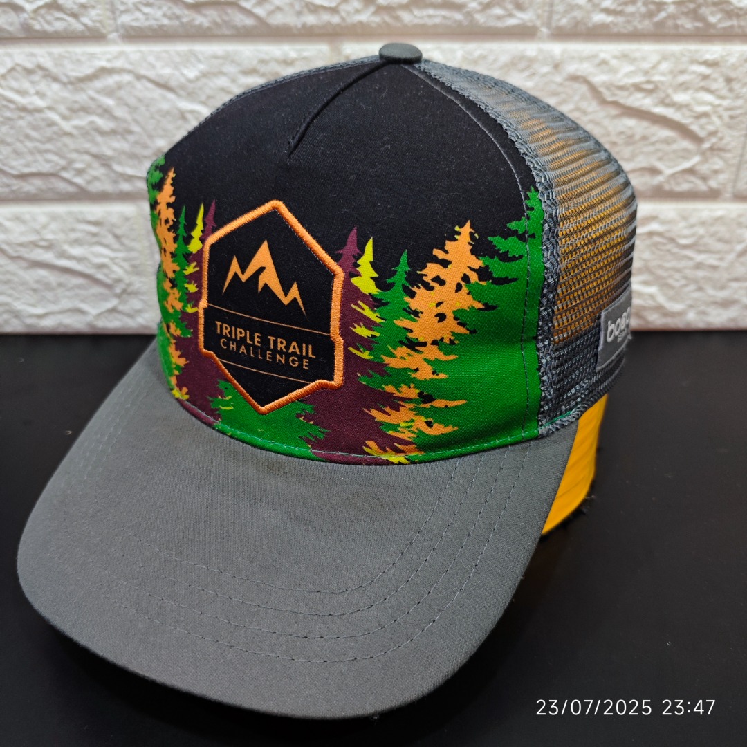 TRIPLE TRAIL Challenge Forest Trucker Mesh Cap Snapback, Men's Fashion, Watches & Accessories ...