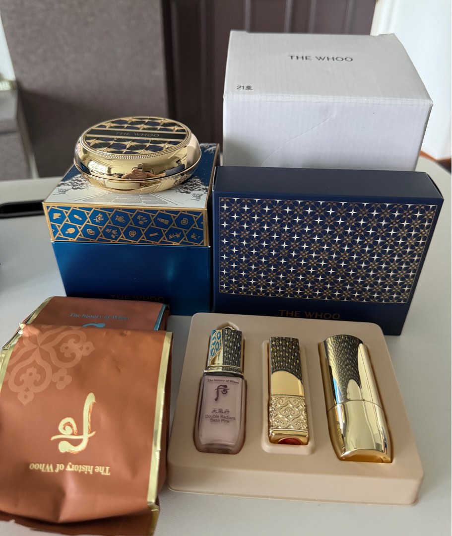 The Whoo cushion set in nice box no.21, Beauty & Personal Care, Face, Makeup Products on Carousell
