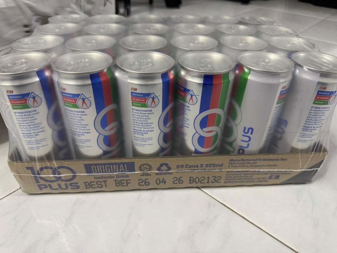100 Plus Original Isotonic Drink - 24 Cans, Food & Drinks, Beverages on Carousell