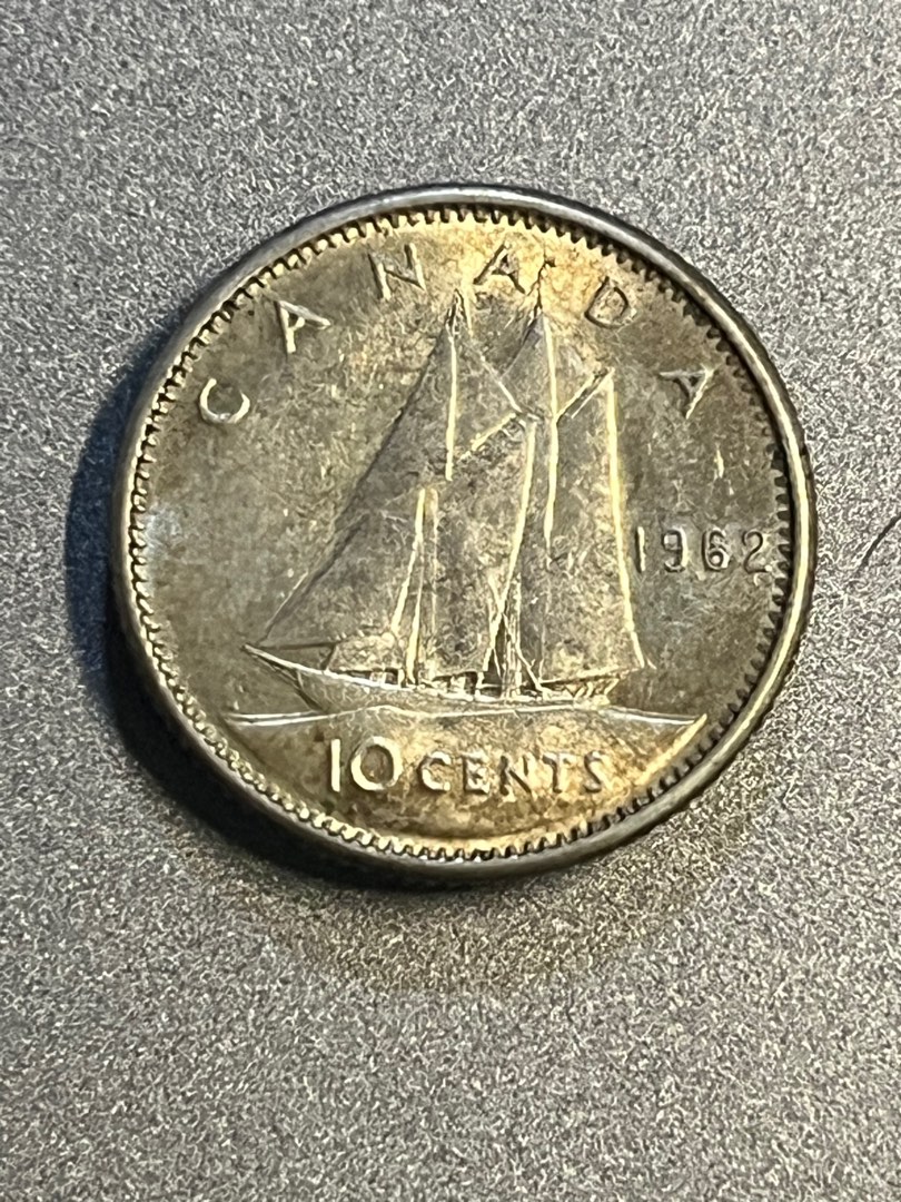 1962 Canada 10 Cents Silver Coin Queen Elizabeth II, Hobbies & Toys ...