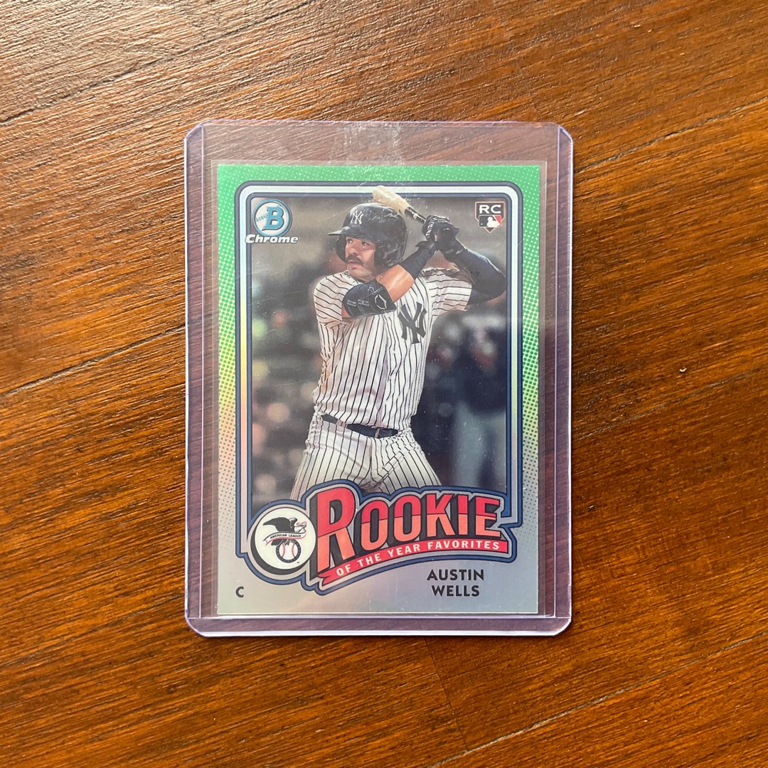 Austin Wells 2024 Bowman Chrome Rookie of the Year Favorites #ROY-2 MLB ...