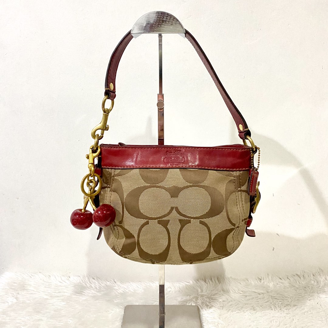 coach mini zoe in red, Luxury, Bags & Wallets on Carousell
