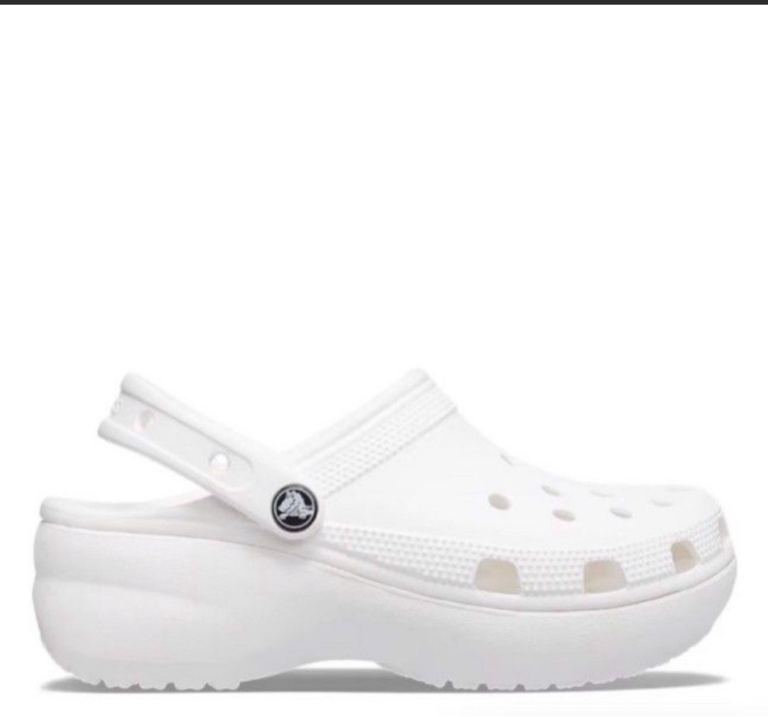 Crocs Women's Classic Platform Clog - White, Women's Fashion, Footwear ...