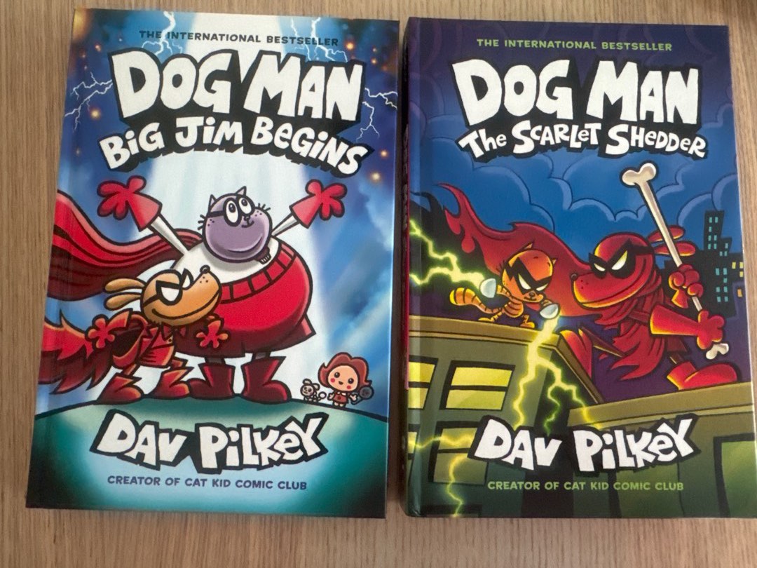 Dog Man Books by Dav Pilkey - Big Jim Begins & The Scarlet Shedder ...
